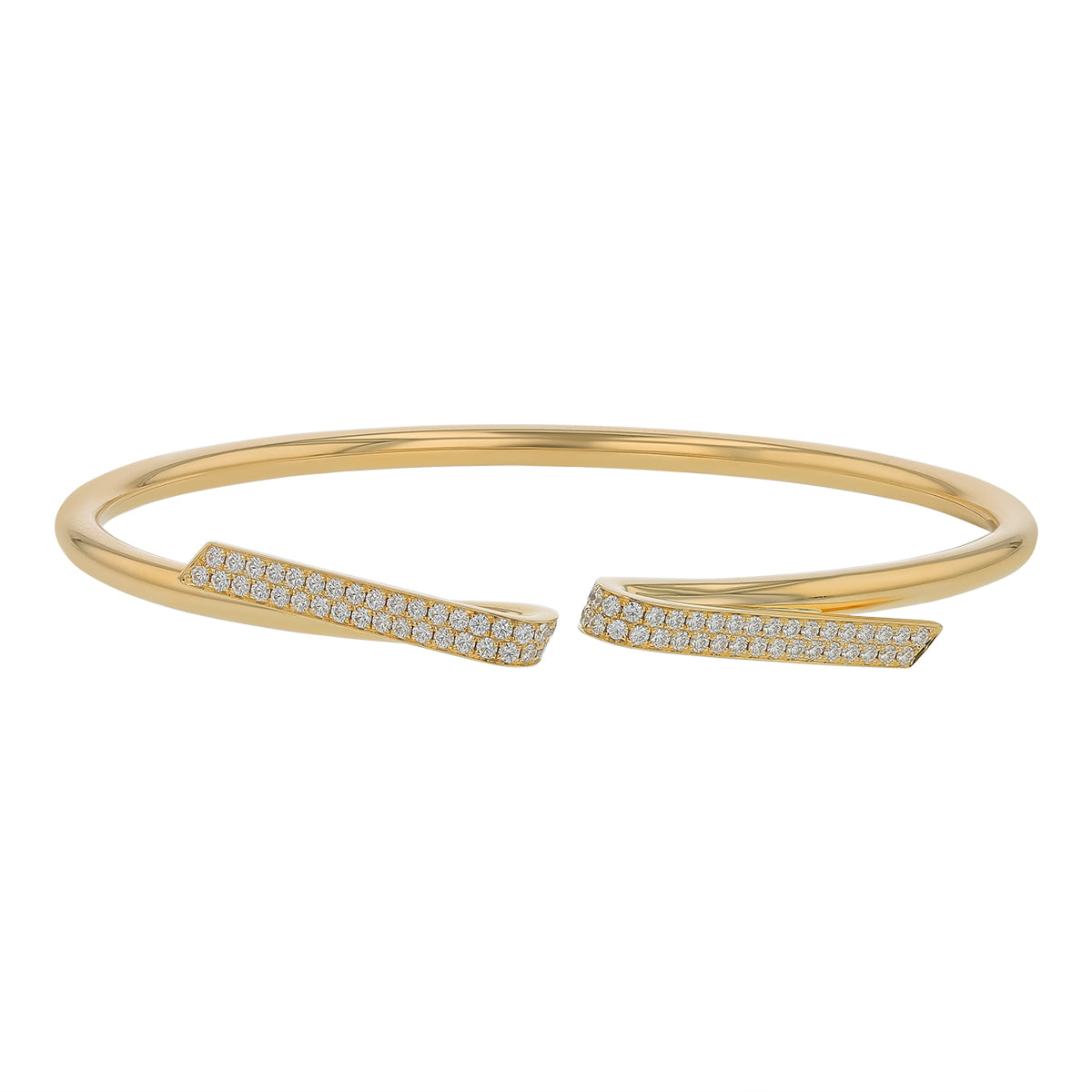 INSIDE/OUT 0.49-0.59ct Diamond Flexi Bangle in 18K Yellow Gold | Schiffman's Jewelers