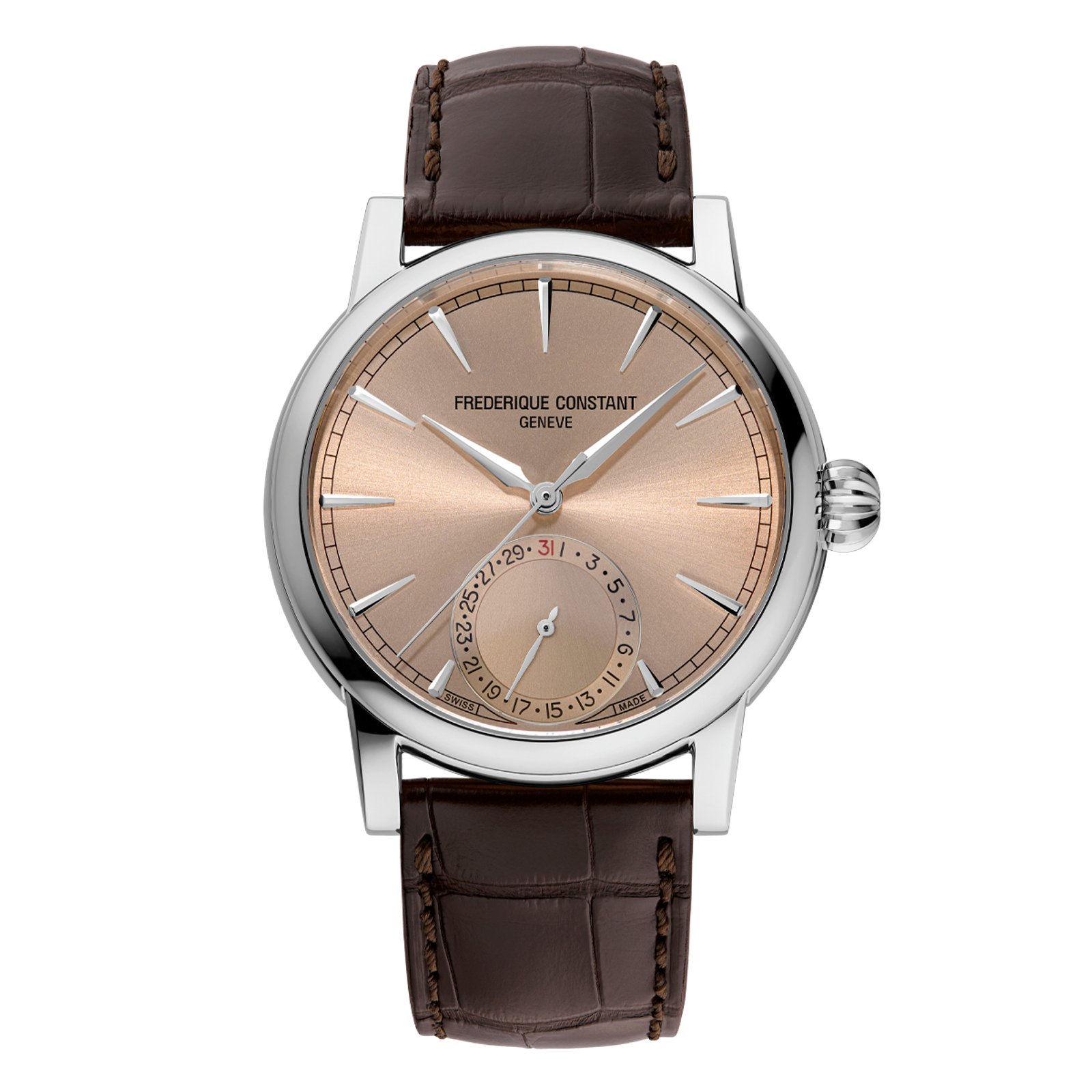 40mm Manufacture Classic Date Salmon Color Dial Watch in Stainless Ste ...