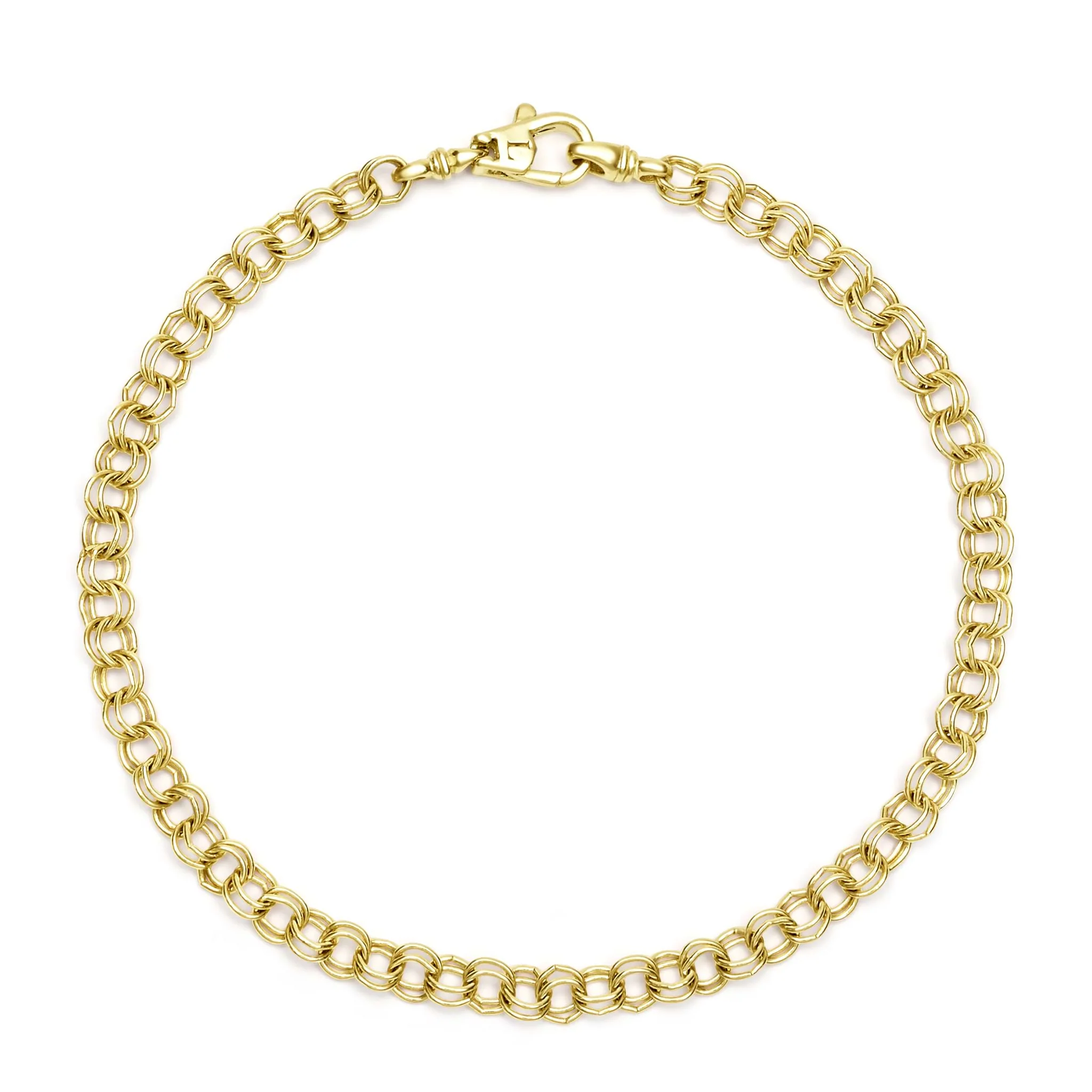 Anthem High Jinks 3.5mm Double Cable Chain Bracelet in 18K Yellow Gold ...
