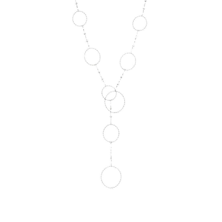 Limitless Memory Circles Necklace in Platinum, 37in | Schiffman's Jewelers