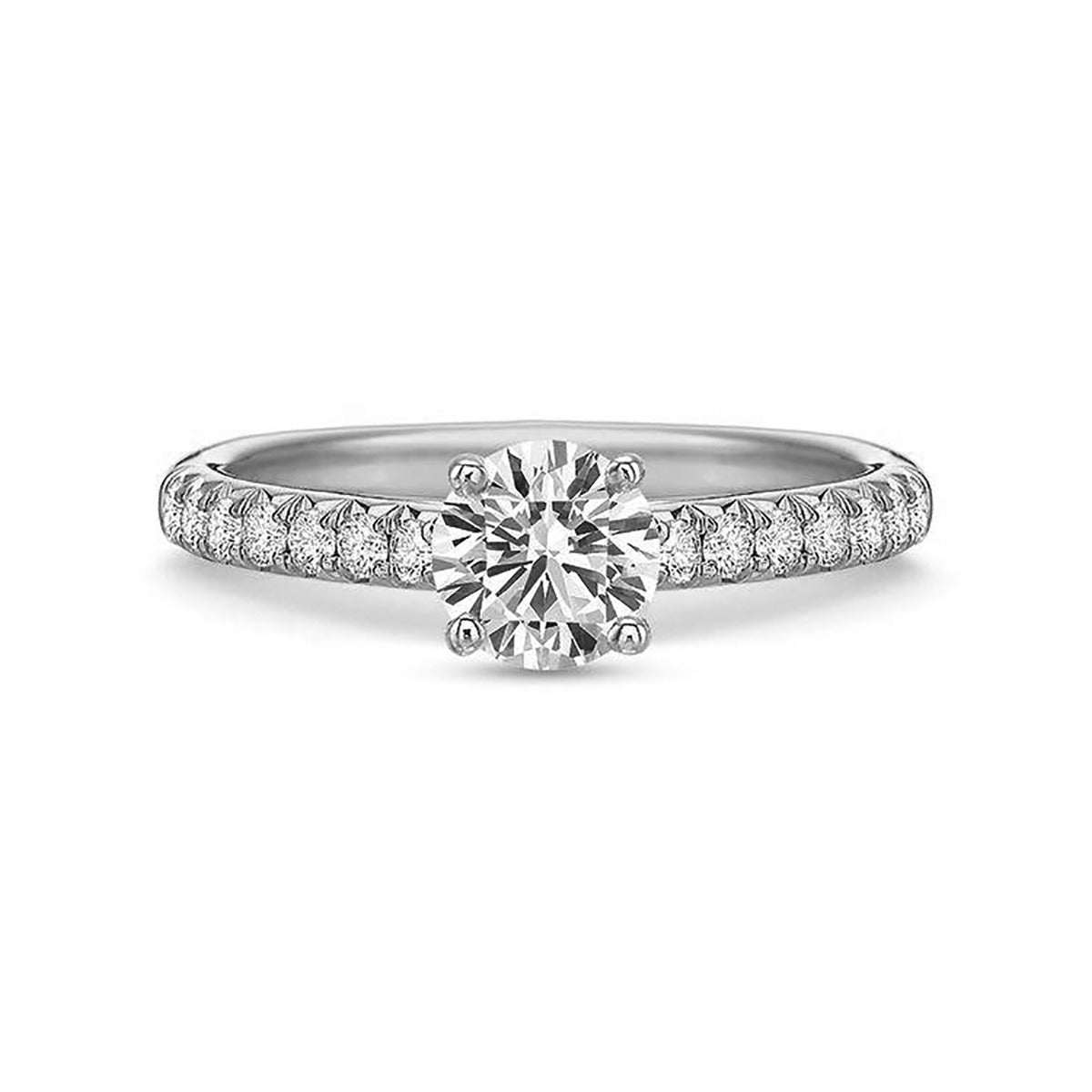 Half Round Diamond Engagement Ring Setting | Schiffman's Jewelers
