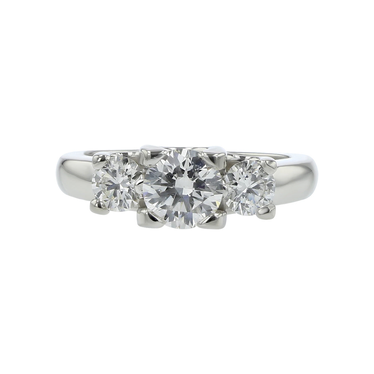 Platinum 3-Stone Fire and Ice Diamond Engagement Ring | Schiffman's ...
