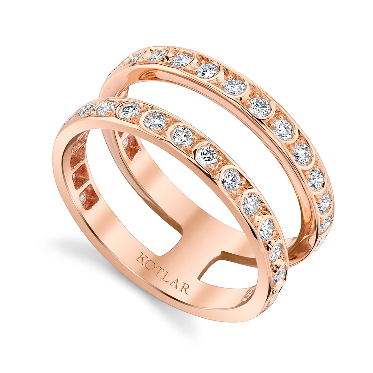 Scallop Artisan Pave Diamond Parallel Band | Schiffman's Jewelers