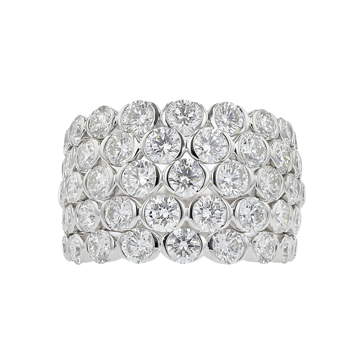 Lyric Five Row Diamond Ring | Schiffman's Jewelers