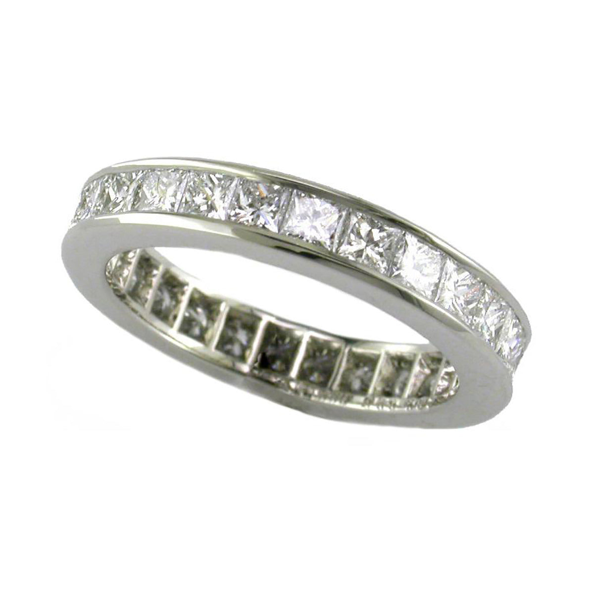 Platinum Princess-Cut Diamond Eternity Band | Schiffman's Jewelers