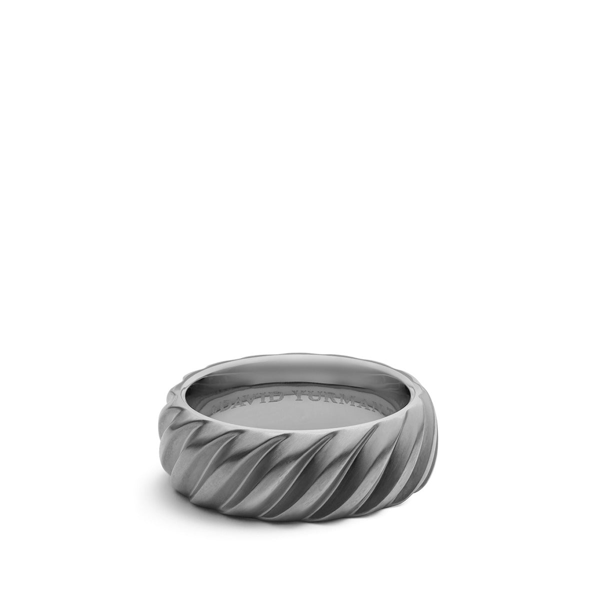 Modern Cable Wide Band Ring with Grey Titanium | Schiffman's Jewelers
