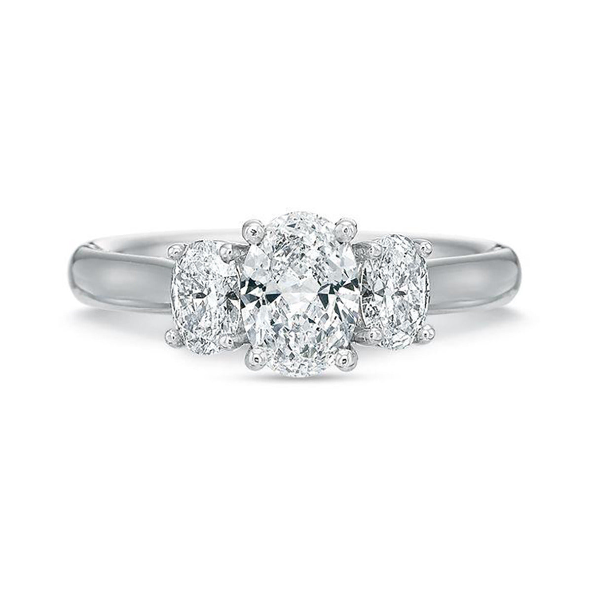 Oval Diamond 3-Stone Engagement Ring Setting | Schiffman's Jewelers