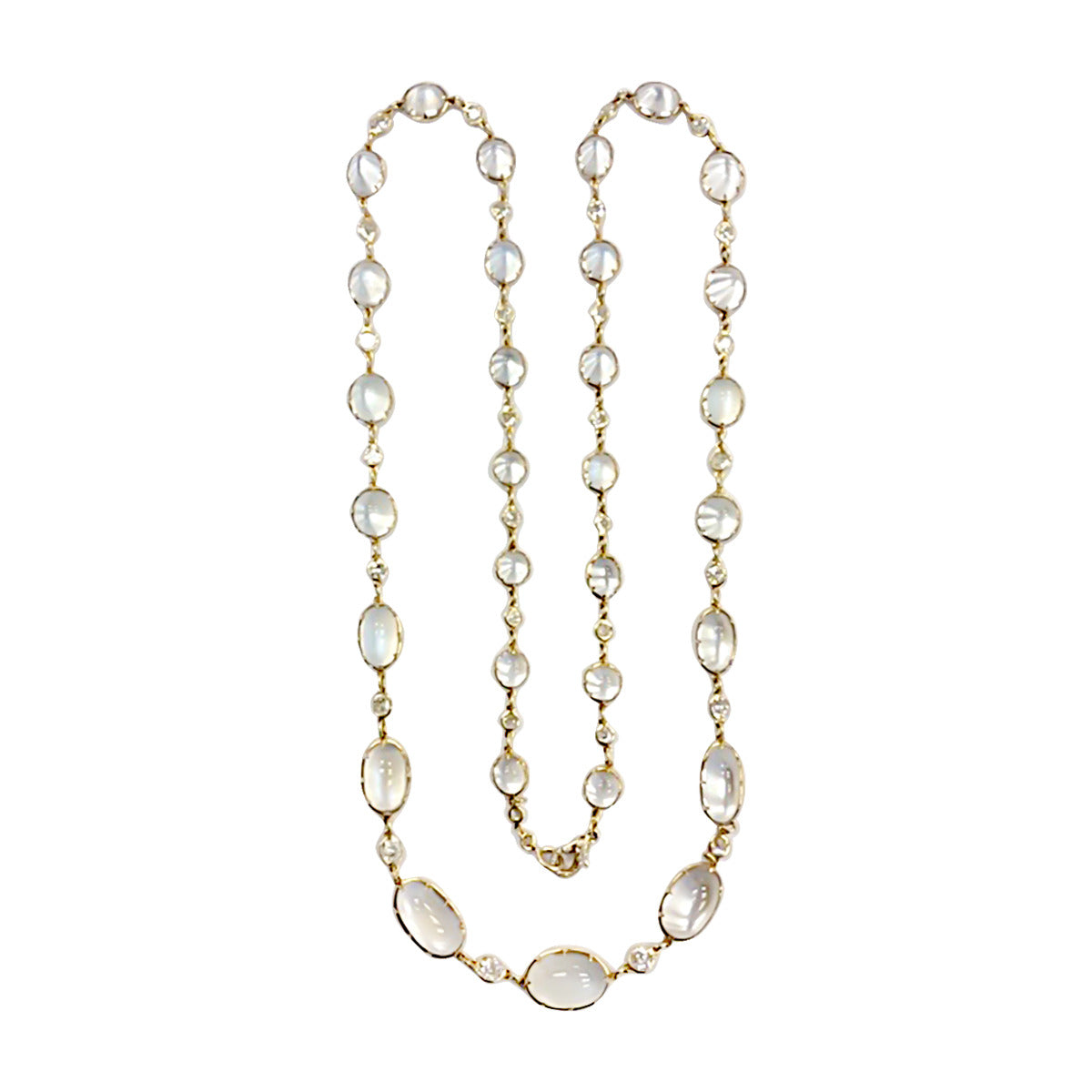 Moonstone and Diamond Necklace | Schiffman's Jewelers