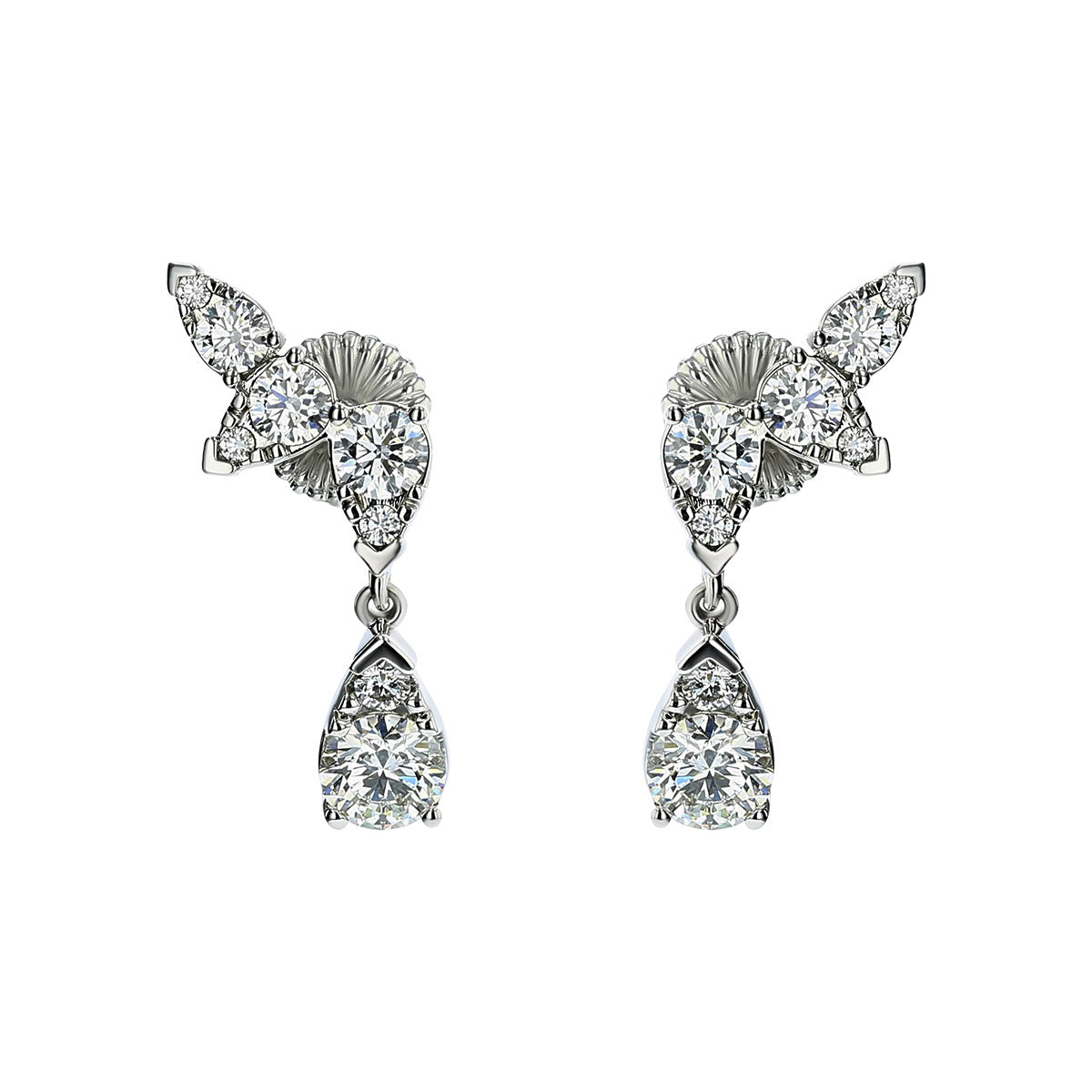 Aerial Diamond Drop Ear Vine Earrings | Schiffman's Jewelers
