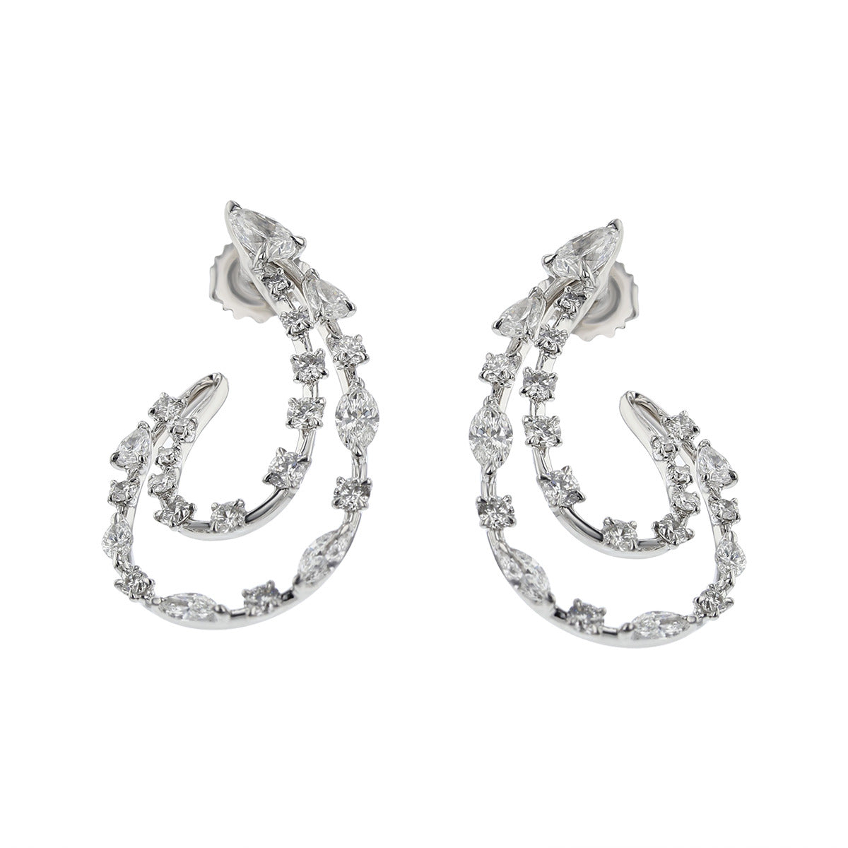 Starry Night Diamond Hoop Earrings | Schiffman's Jewelers