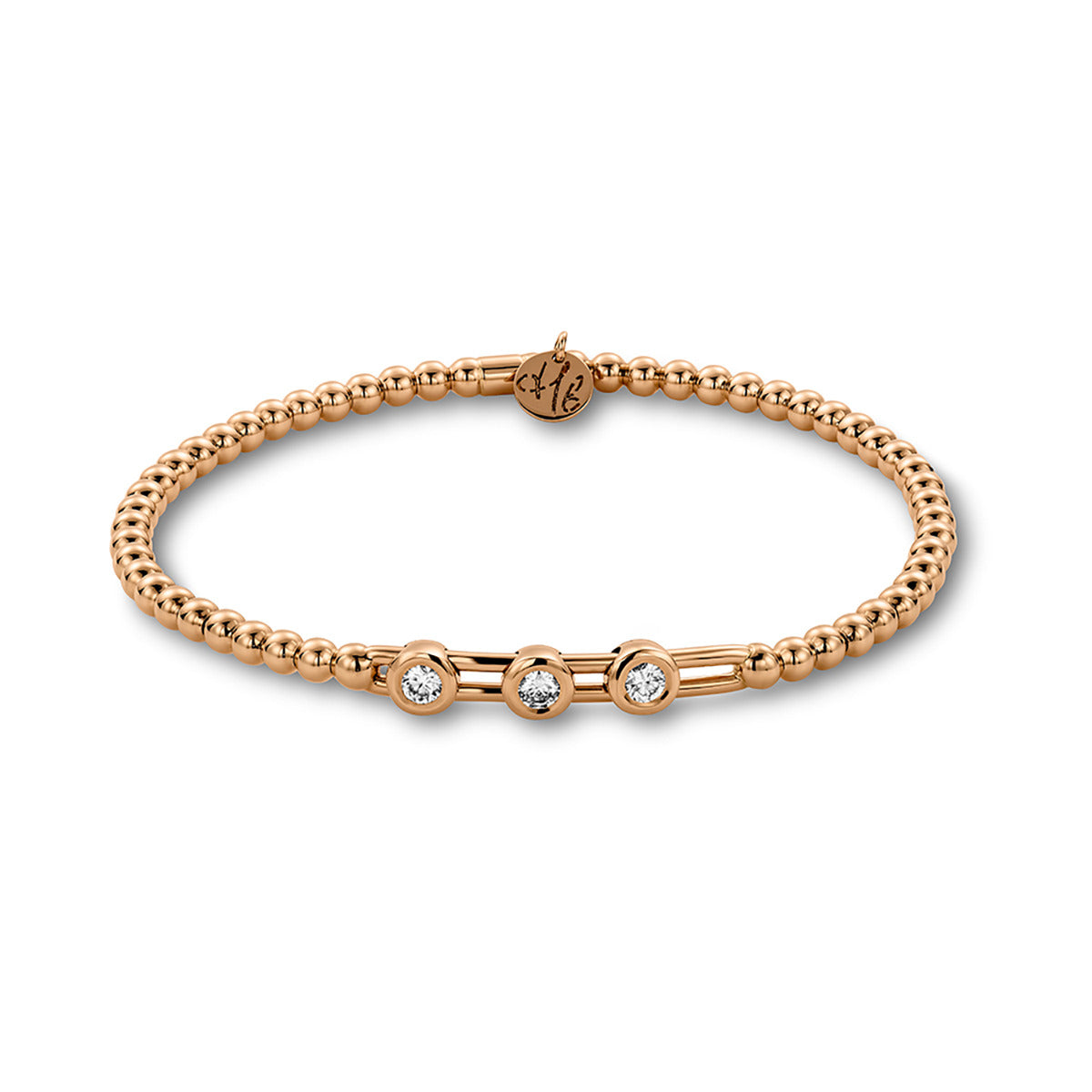 Floating Bezel-set Diamond Station Stretch Bracelet | Schiffman's Jewelers