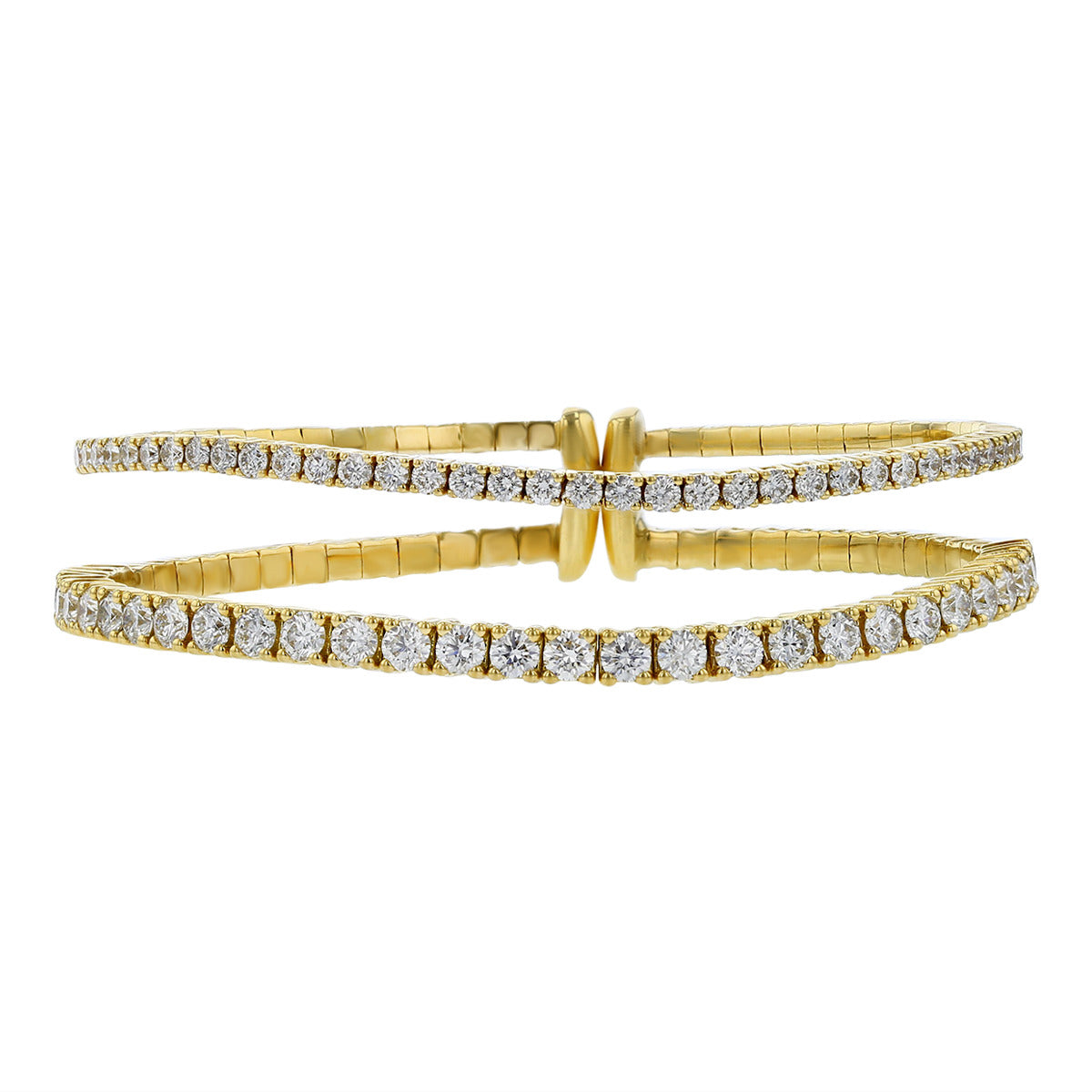 Double Row Flexible Diamond Cuff Bracelet | Schiffman's Jewelers