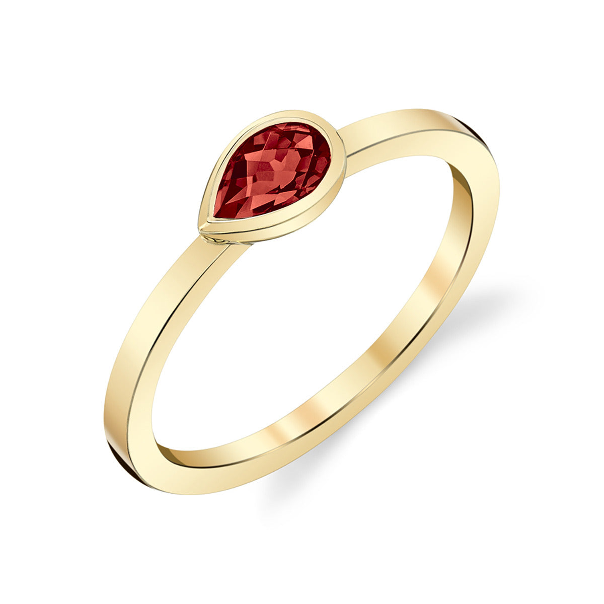 Garnet gold ring store