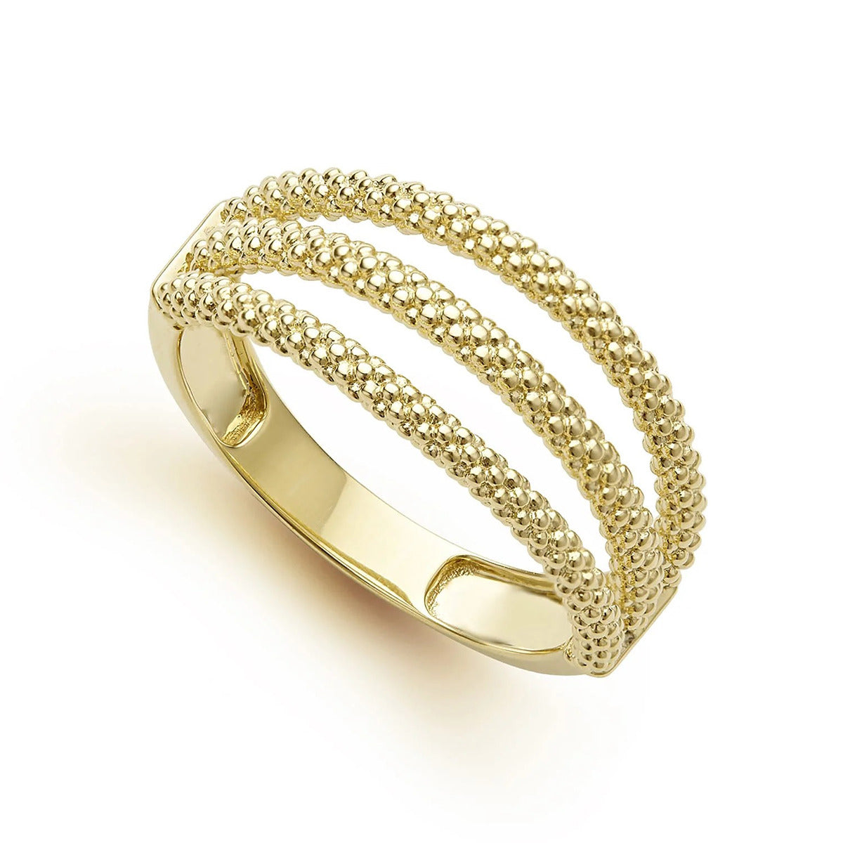 Superfine Caviar Triple Band Ring | Schiffman's Jewelers