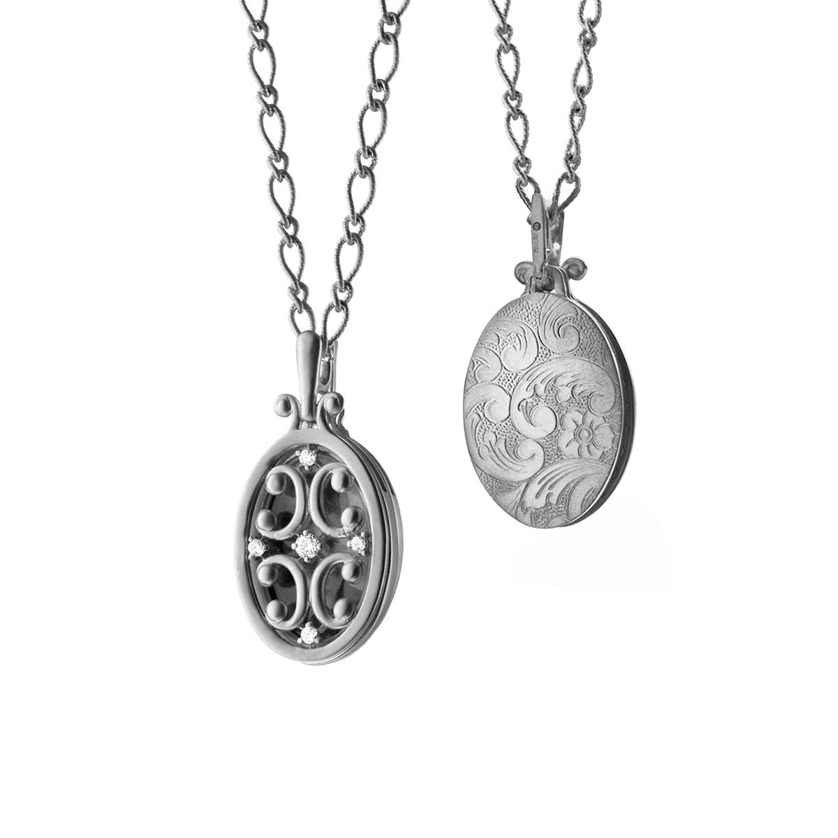 Oval Diamond Gate Locket | Schiffman's Jewelers