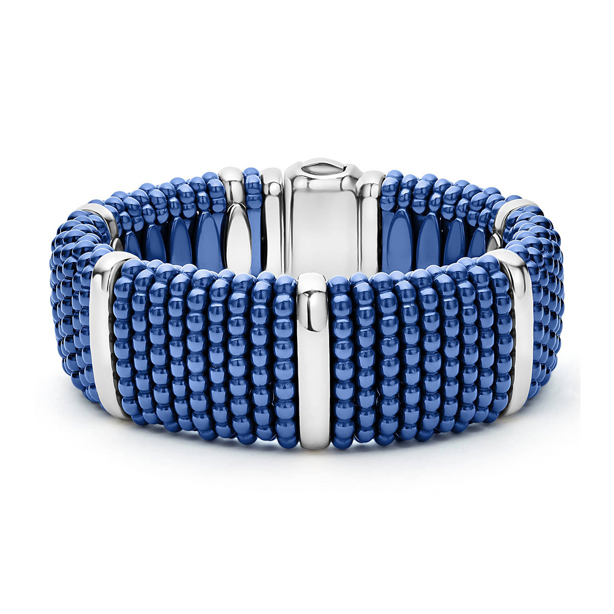 Silver Station Statement Ceramic Caviar Bracelet | Schiffman's Jewelers