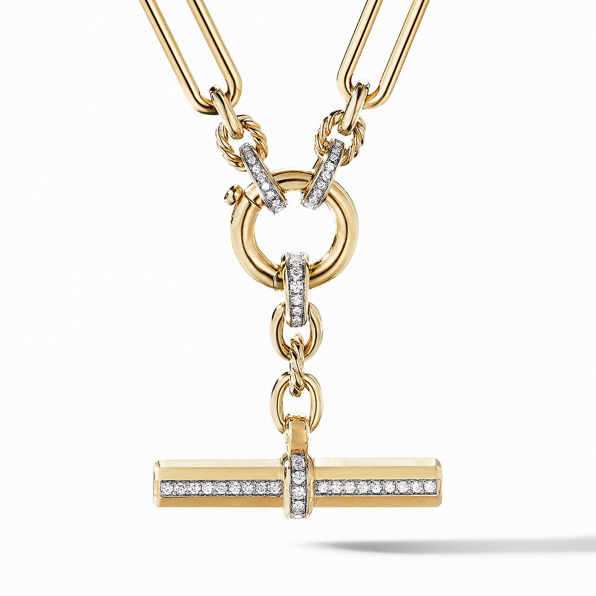 Lexington Chain Necklace in 18K Yellow Gold with Diamonds | Schiffman's ...