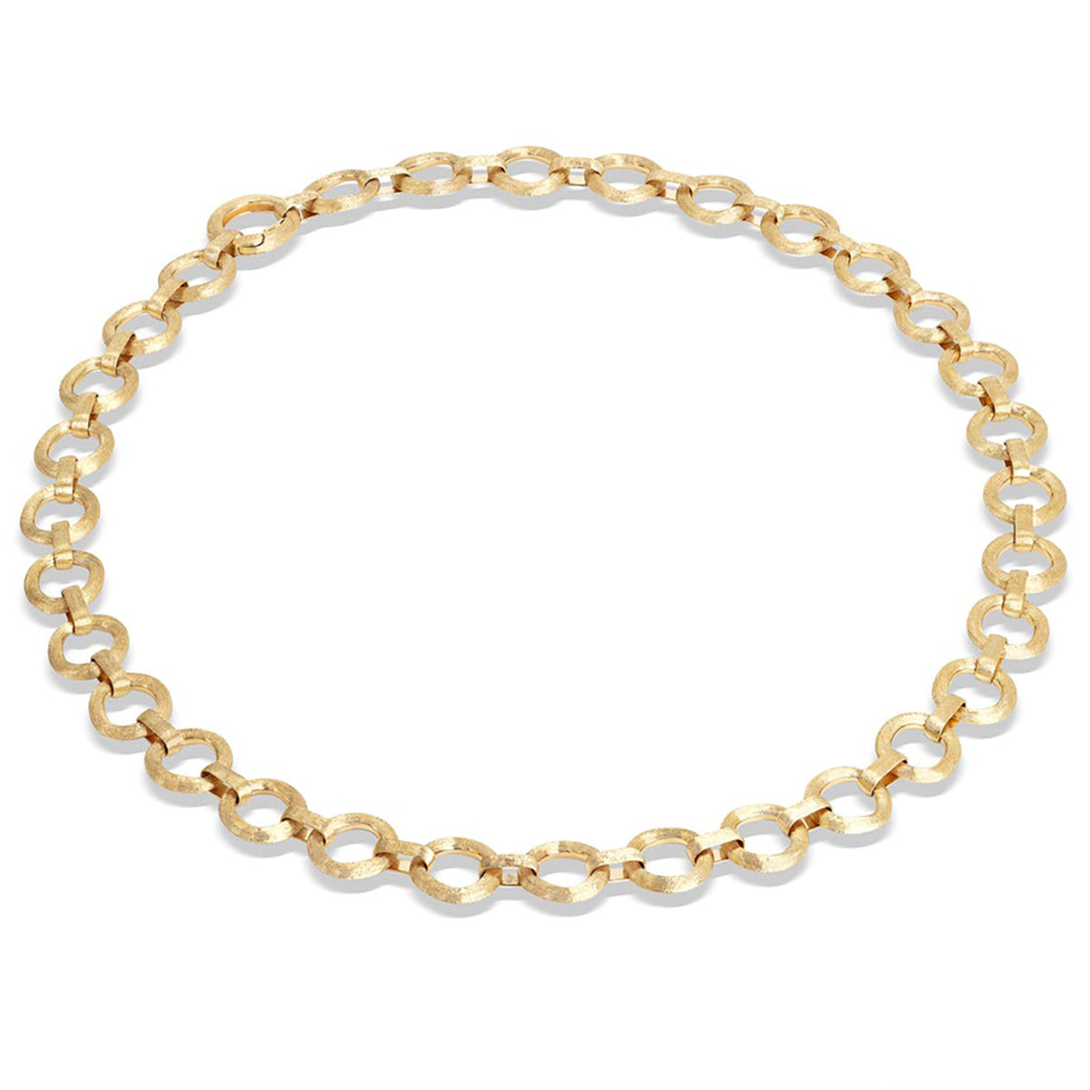 18K Yellow Gold Flat Link Collar | Schiffman's Jewelers