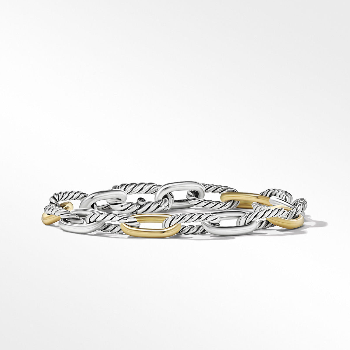 DY Madison Chain Bracelet in Sterling Silver with 18K Yellow Gold ...