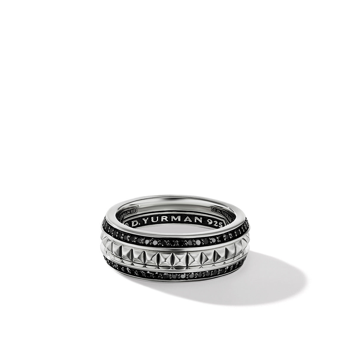 Pyramid Band Ring with Pave Black Diamonds | Schiffman's Jewelers