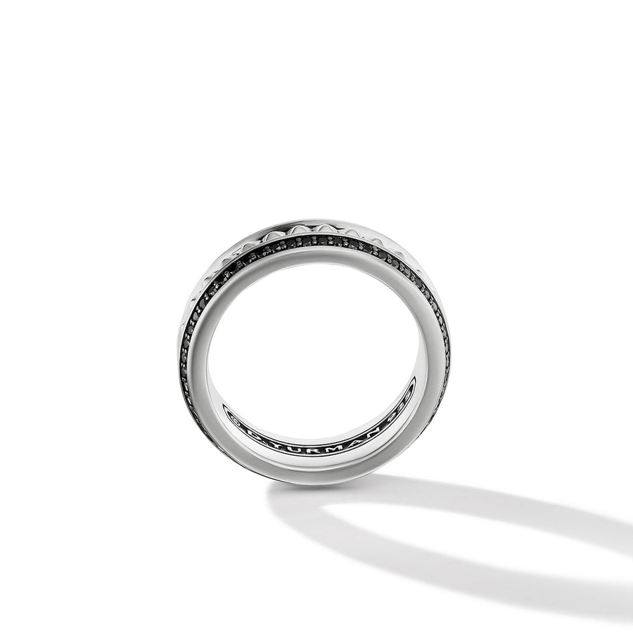 Pyramid Band Ring with Pave Black Diamonds | Schiffman's Jewelers