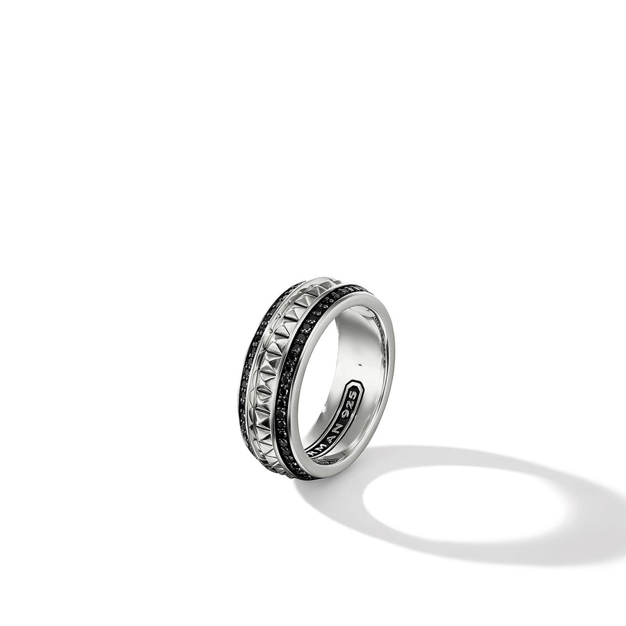 Pyramid Band Ring with Pave Black Diamonds | Schiffman's Jewelers