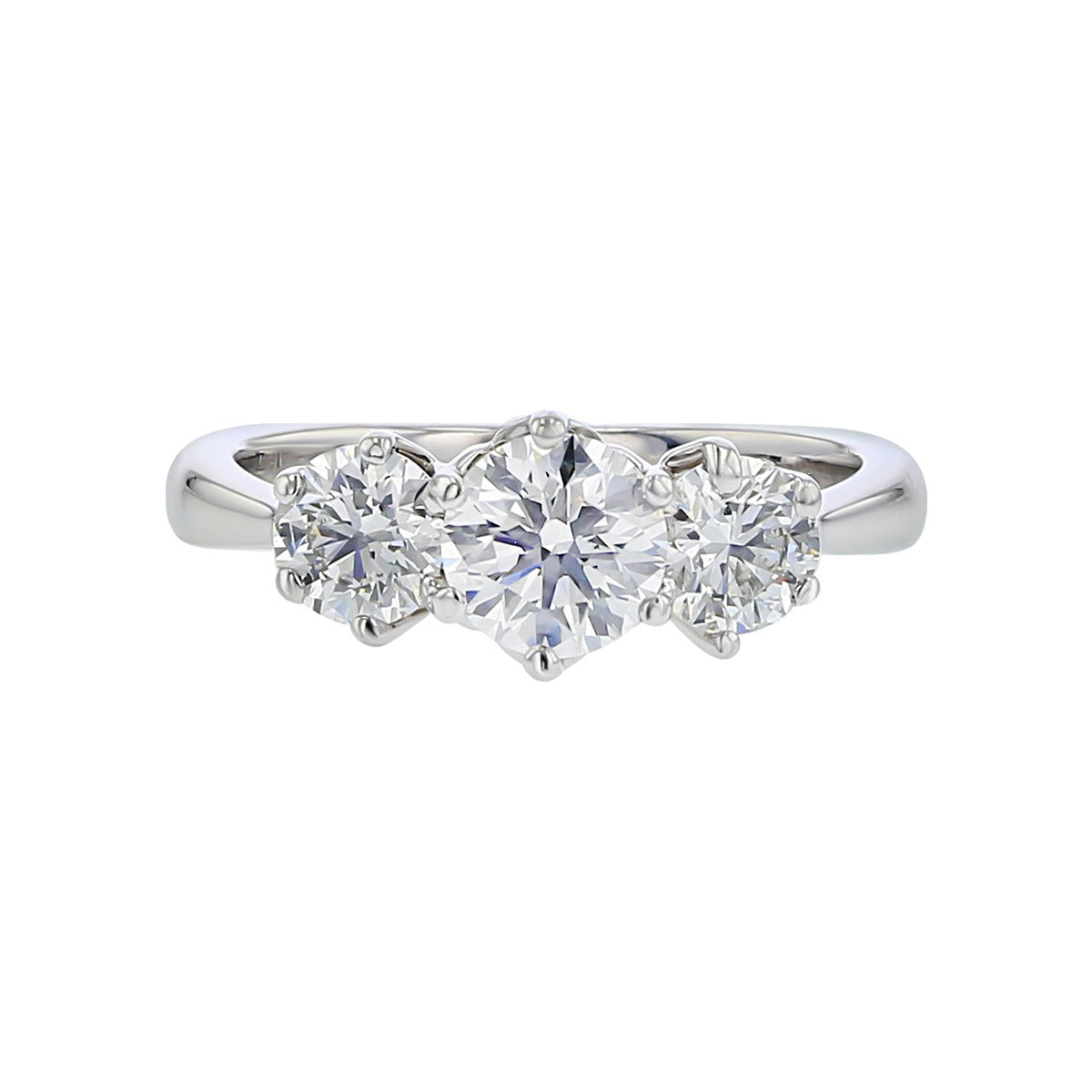 Hearts on Fire Sincerity 3-Stone Engagement Ring | Schiffman's Jewelers
