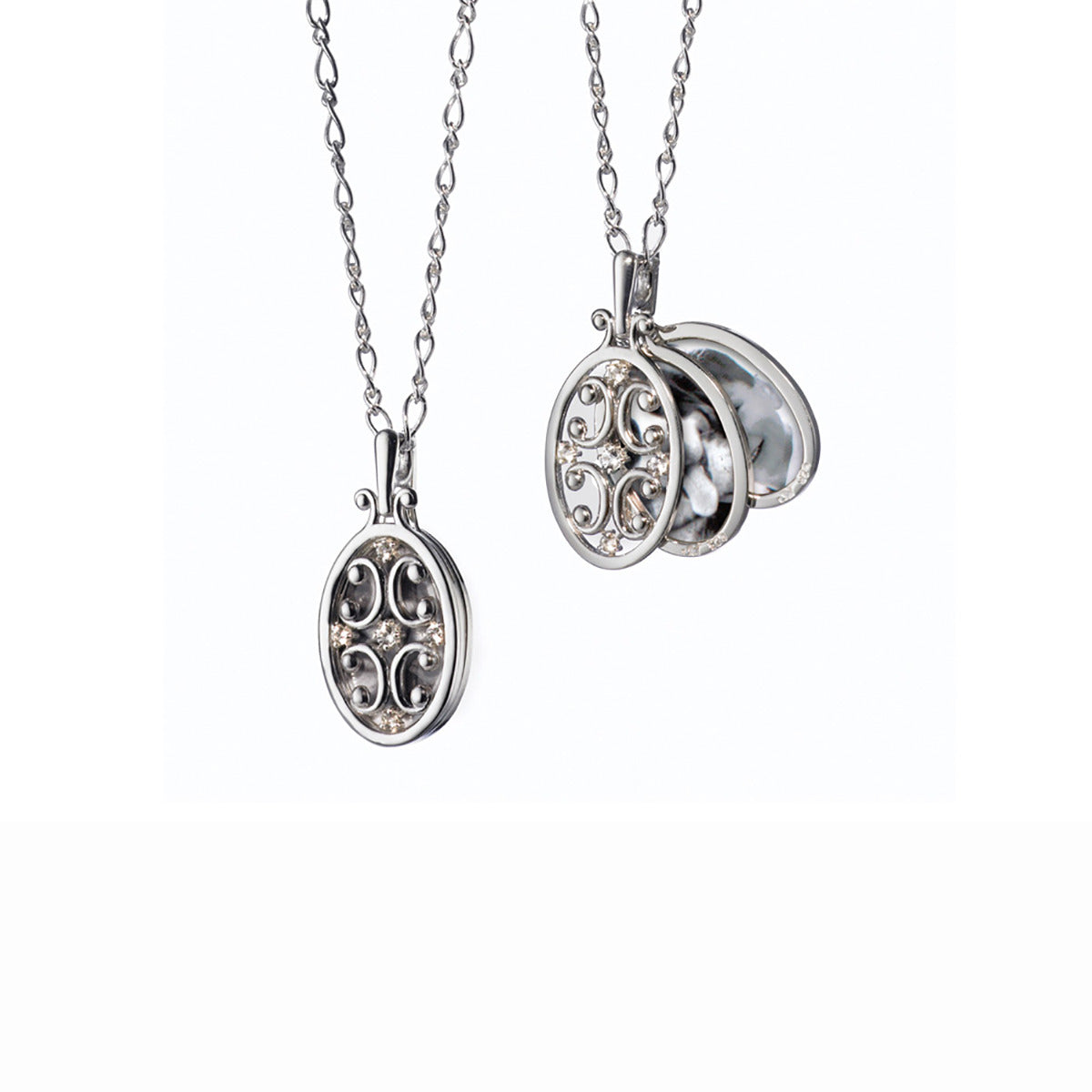 Oval Gate Locket with Sapphires | Schiffman's Jewelers