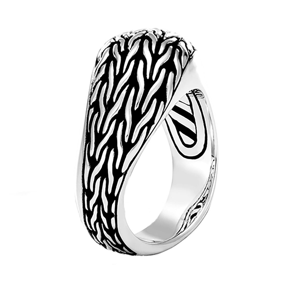 Classic Chain Wave Silver Ring | Schiffman's Jewelers